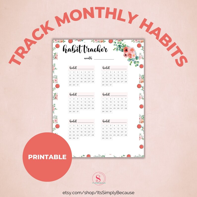 Printable 2024 Calendar Watercolor Floral Printable Calendars W/ Sunday ...