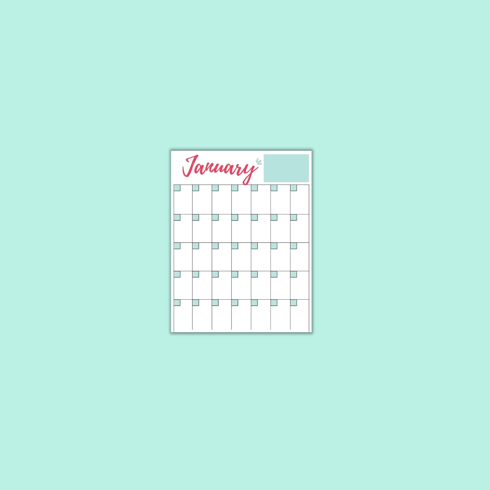 Undated Digital Planner Monthly & Weekly View Calendars Digital Planner ...