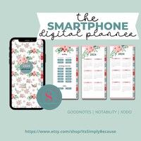 Smartphone Digital Planner 2024 for Goodnotes 2024 Digital Notability ...