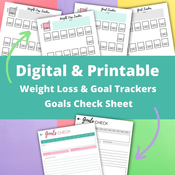 Digital & Printable Weight Loss Tracker | Etsy