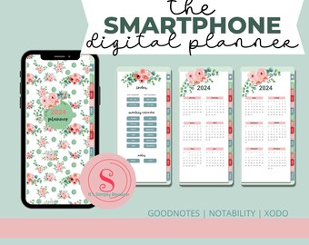 Smartphone Digital Planner 2024 for Goodnotes 2024 Digital Notability ...