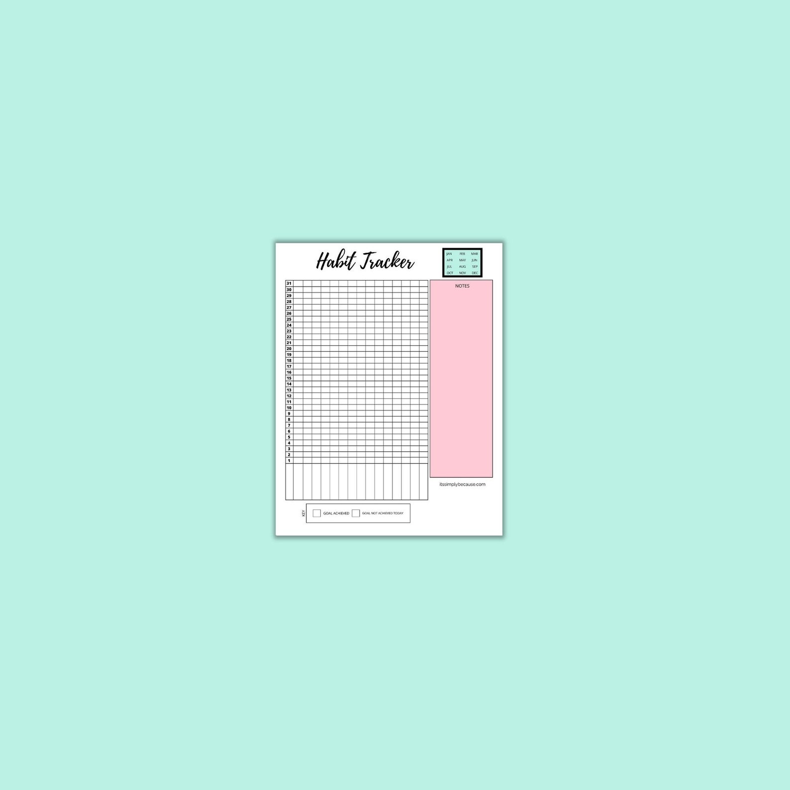 Undated Digital Planner Monthly & Weekly View Calendars Digital Planner ...