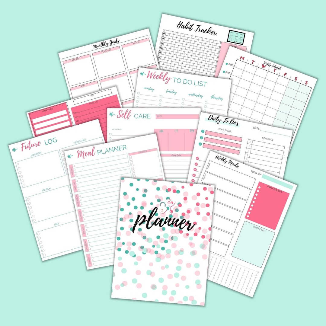 Undated Digital Planner | Monthly & Weekly View Calendars | Digital ...