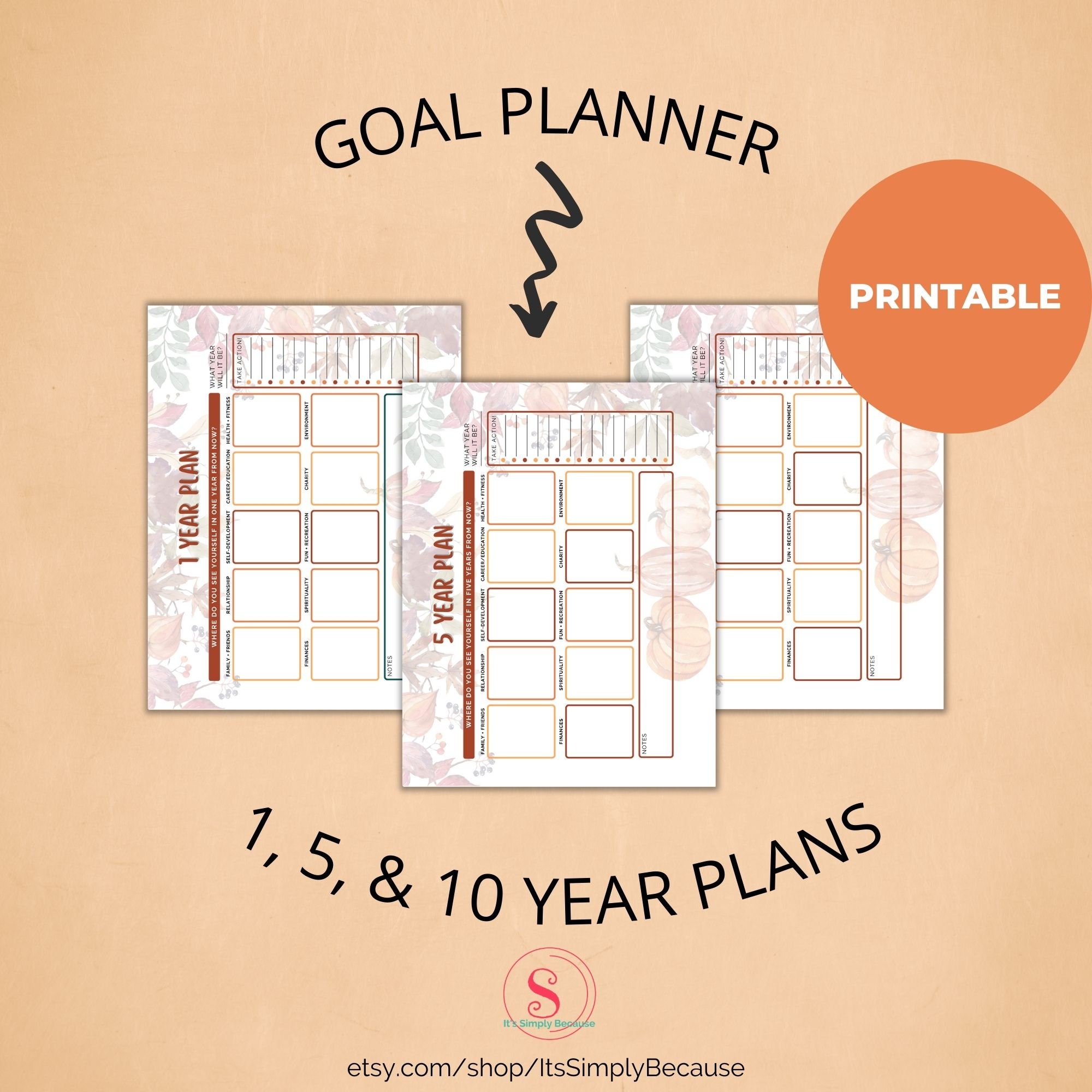 Ultimate Habit Tracker & Goal Setting Bundle | Autumn Habit Tracker ...