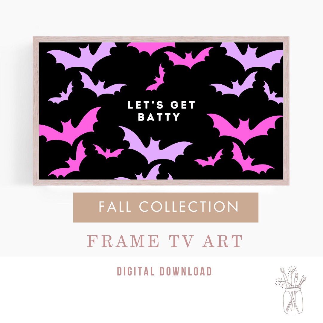 Let's Get Batty Halloween Fall Frame TV Art (SINGLE) - Etsy