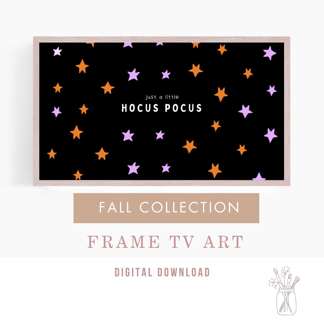 Hocus Pocus (no Wand) Fall Frame TV Art (SINGLE) - Etsy