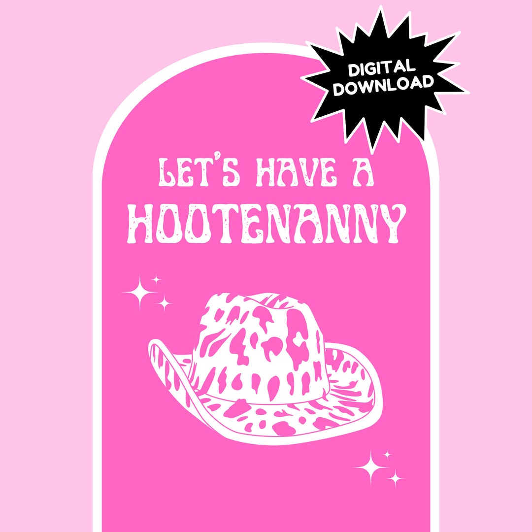 Let's Have A Hootenanny Poster Design - Etsy