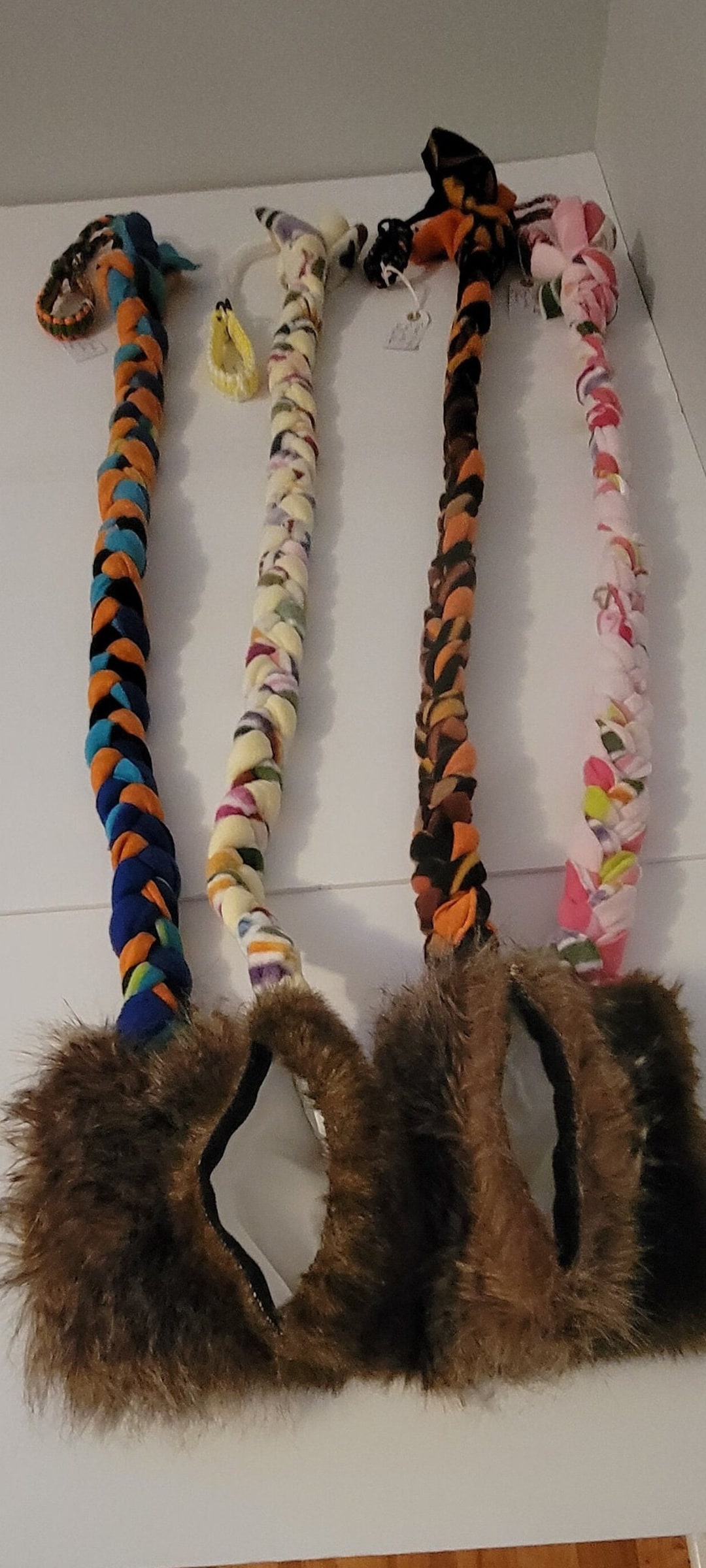 Dog Faux Fur Treat Pouch Tug With Martingale Collar ~ 6 Ft Long. - Etsy