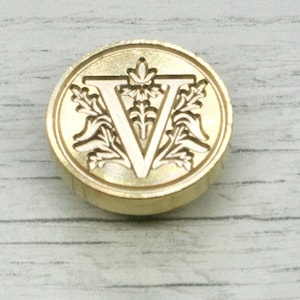Letter V Metal Wax Stamp Head, Wax Seal Head to Attach to Your Handle ...