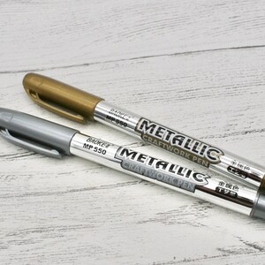Gold and Silver Metallic Pens, Metallic Gold and Silver Felt Tip Pens ...