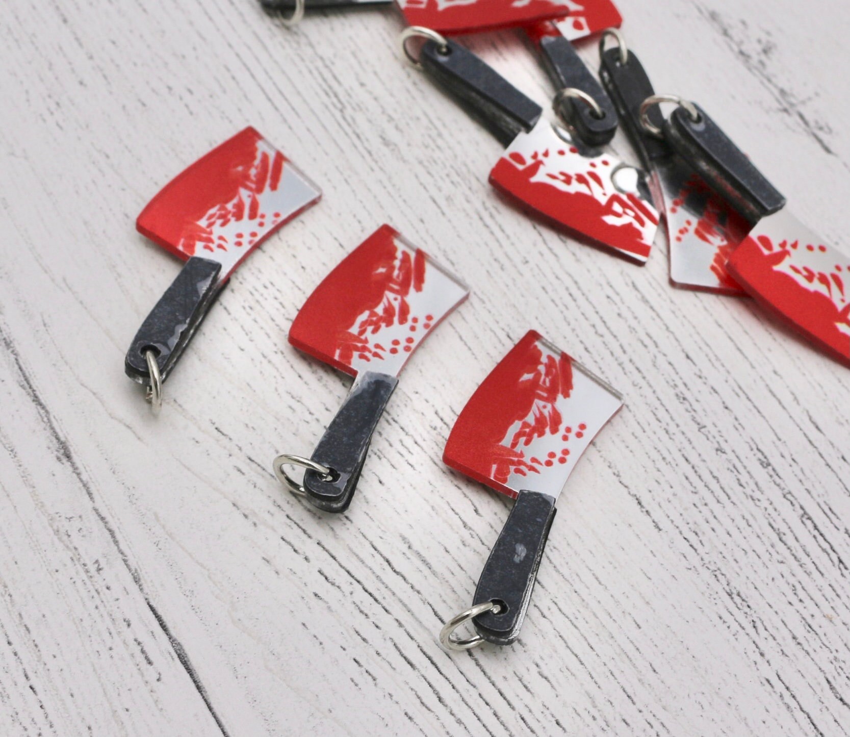 5 X Blooded Cleaver Charms, Meat Cleaver, Chef Knife, Bloody Knife ...