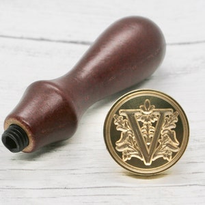 Letter V Metal Wax Stamp Head, Wax Seal Head to Attach to Your Handle ...