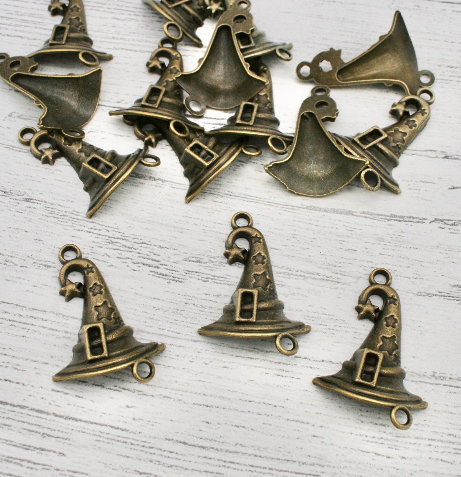 2 X Magic Hat Charms Jewellery Making Craft Supplies Wizard | Etsy