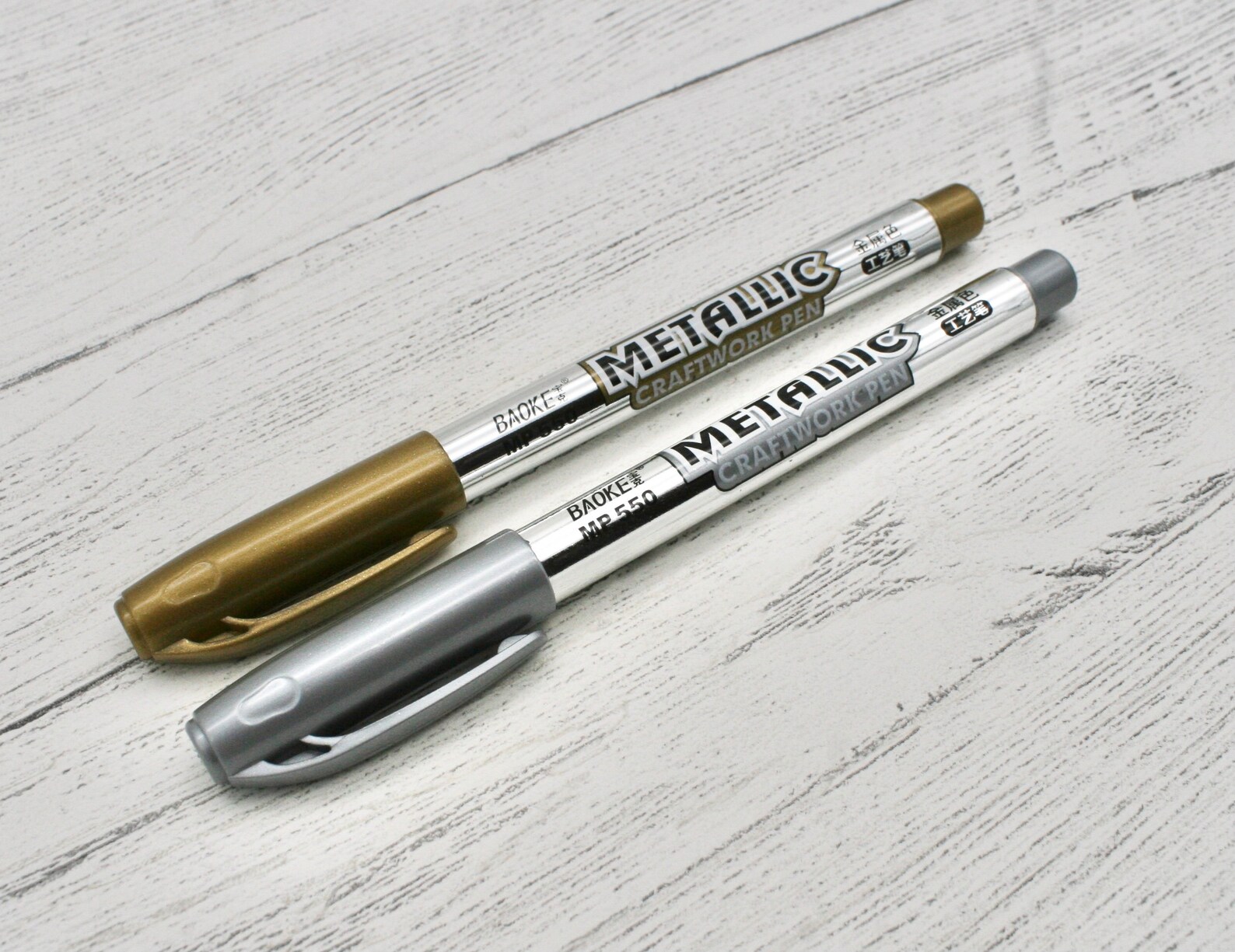 Gold and Silver Metallic Pens Metallic Gold and Silver Felt - Etsy
