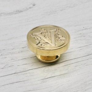 Letter V Metal Wax Stamp Head, Wax Seal Head to Attach to Your Handle ...