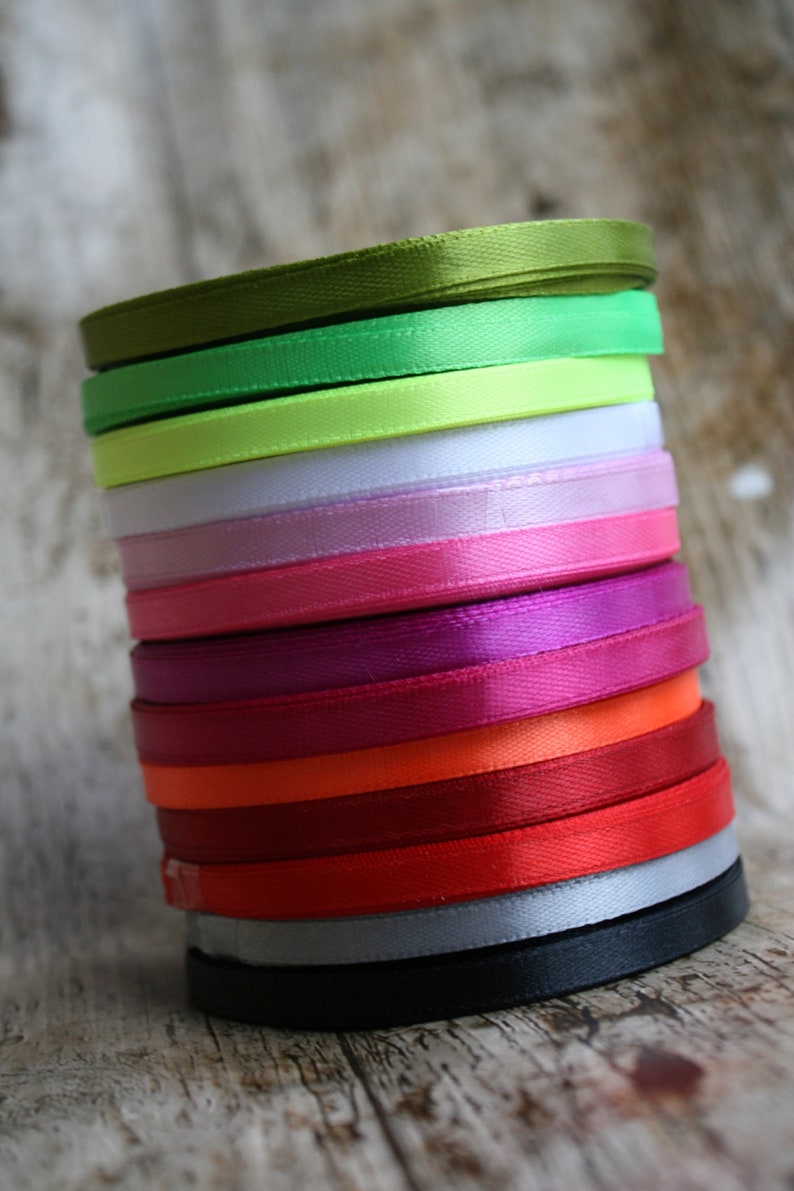 22 Meters of Silk Satin Ribbon MULTI COLOUR OPTION Ribbon - Etsy