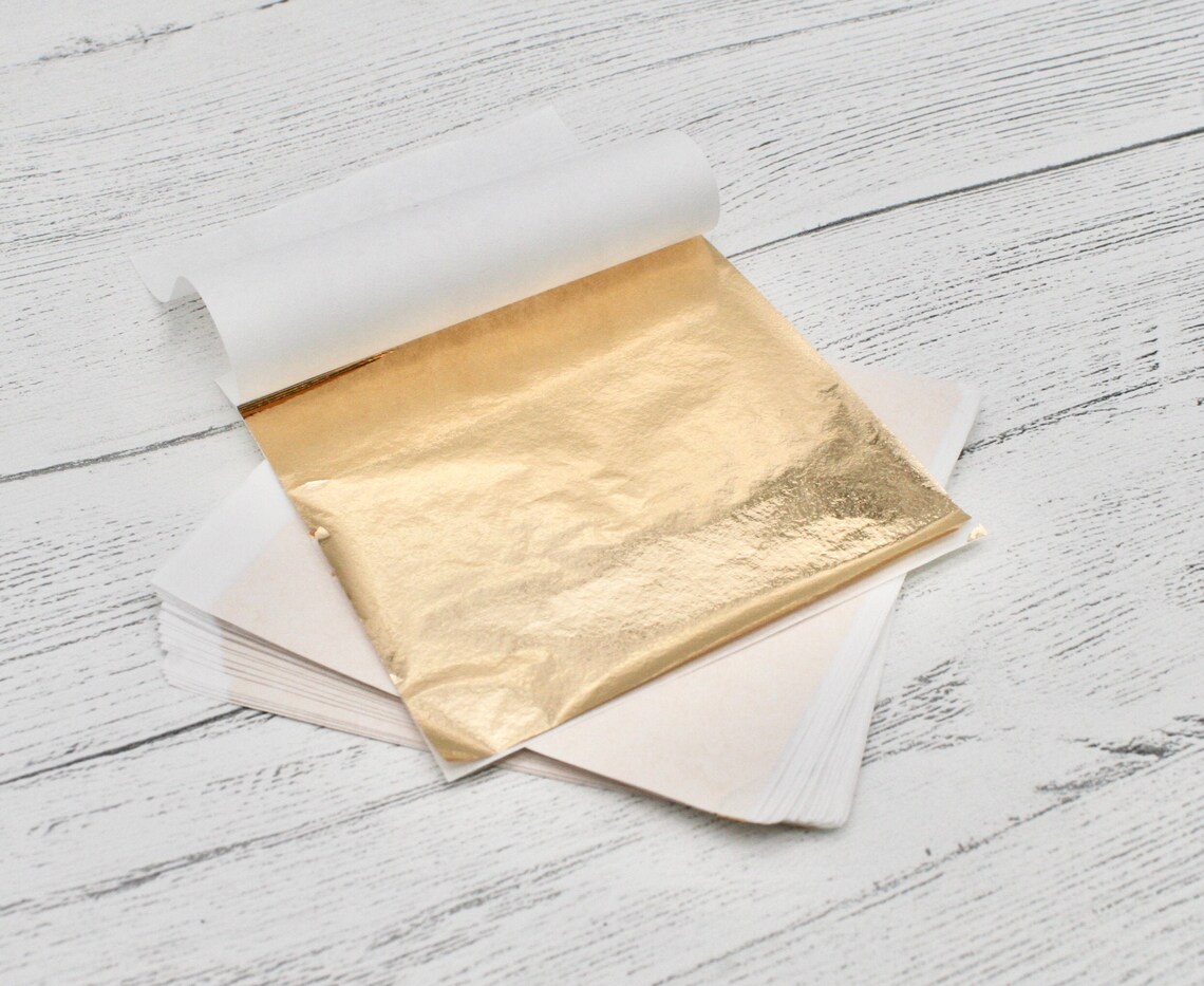 Antique Gold Leaf Foil Sheets for Crafts Scrapbooking | Etsy