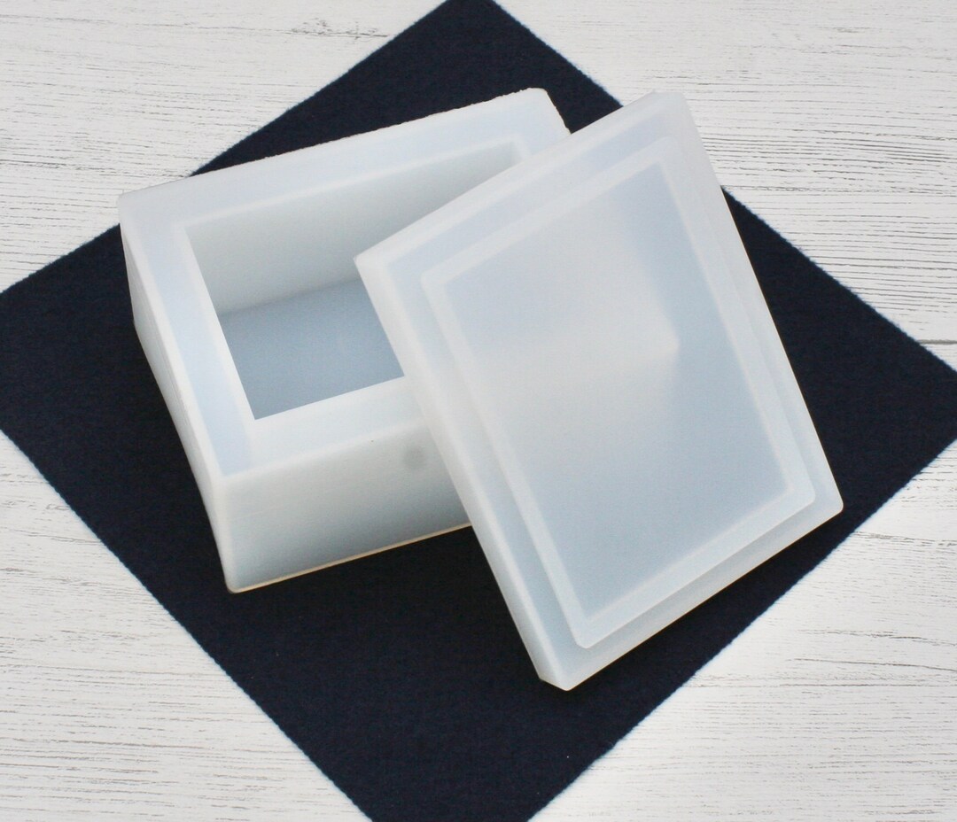 Large Silicone Trinket Box Mould, Jewellery Box Silicone Mould, Resin ...