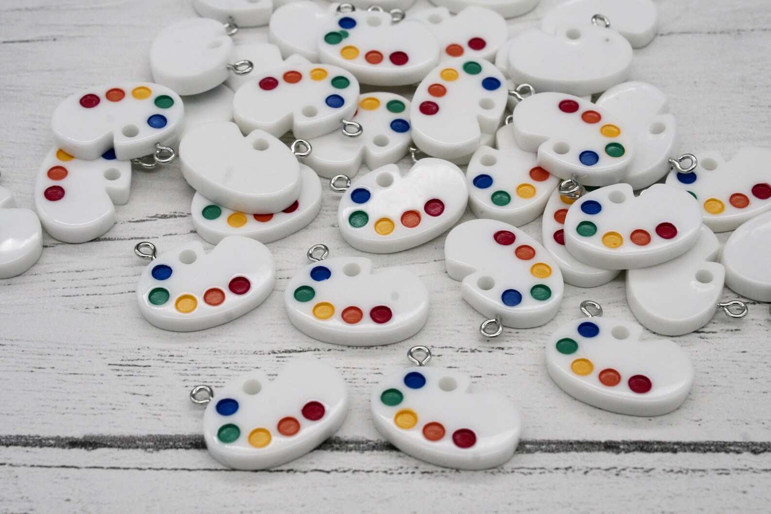 5 X Paint Palette Charm Artist Palette Charm Art Paint - Etsy