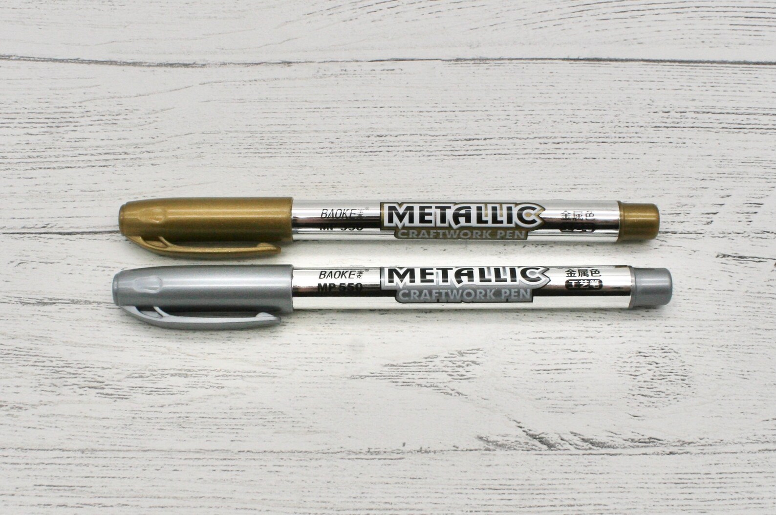 Gold and Silver Metallic Pens Metallic Gold and Silver Felt - Etsy