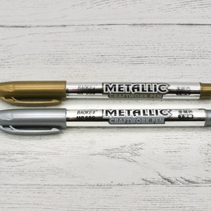 Gold and Silver Metallic Pens, Metallic Gold and Silver Felt Tip Pens ...