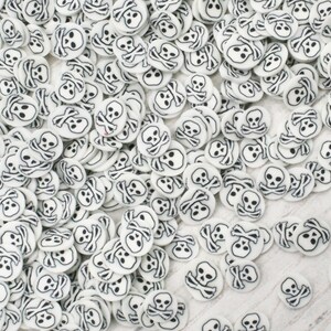 10g Skull and Cross Bones Fimo Slices, Resin Art, Resin Craft Supplies ...