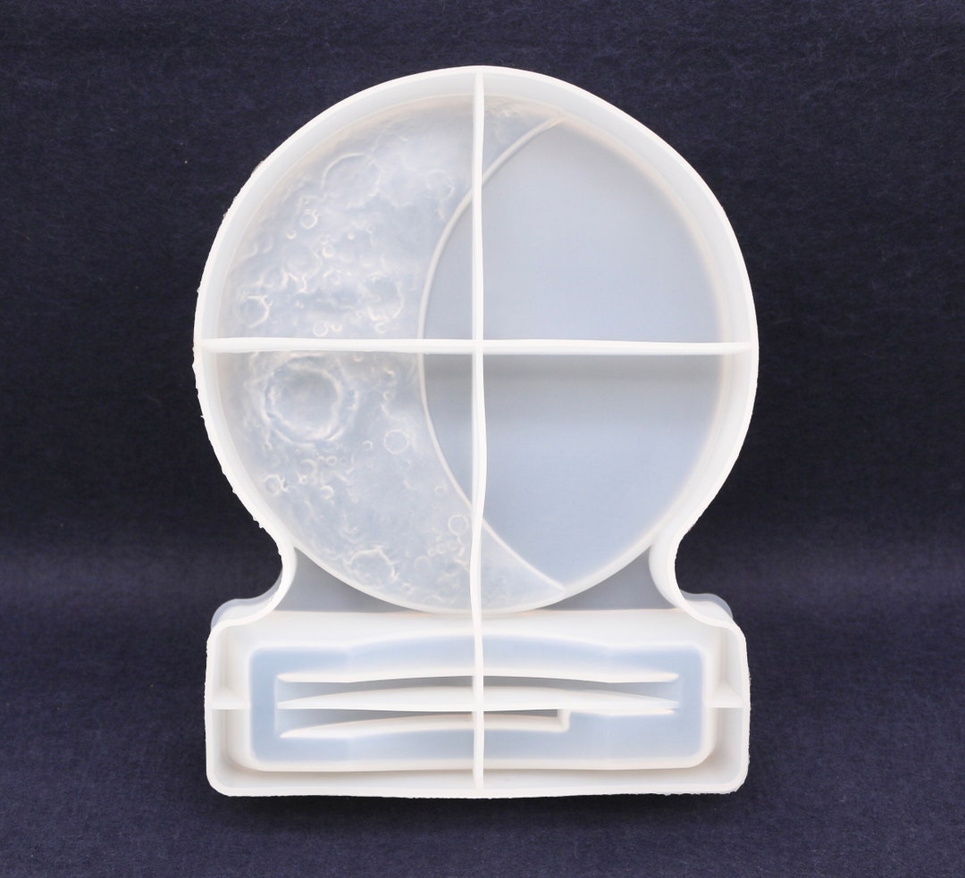 Crescent Moon Frame Silicone Mould With Stand, Moon Picture Frame Mould ...