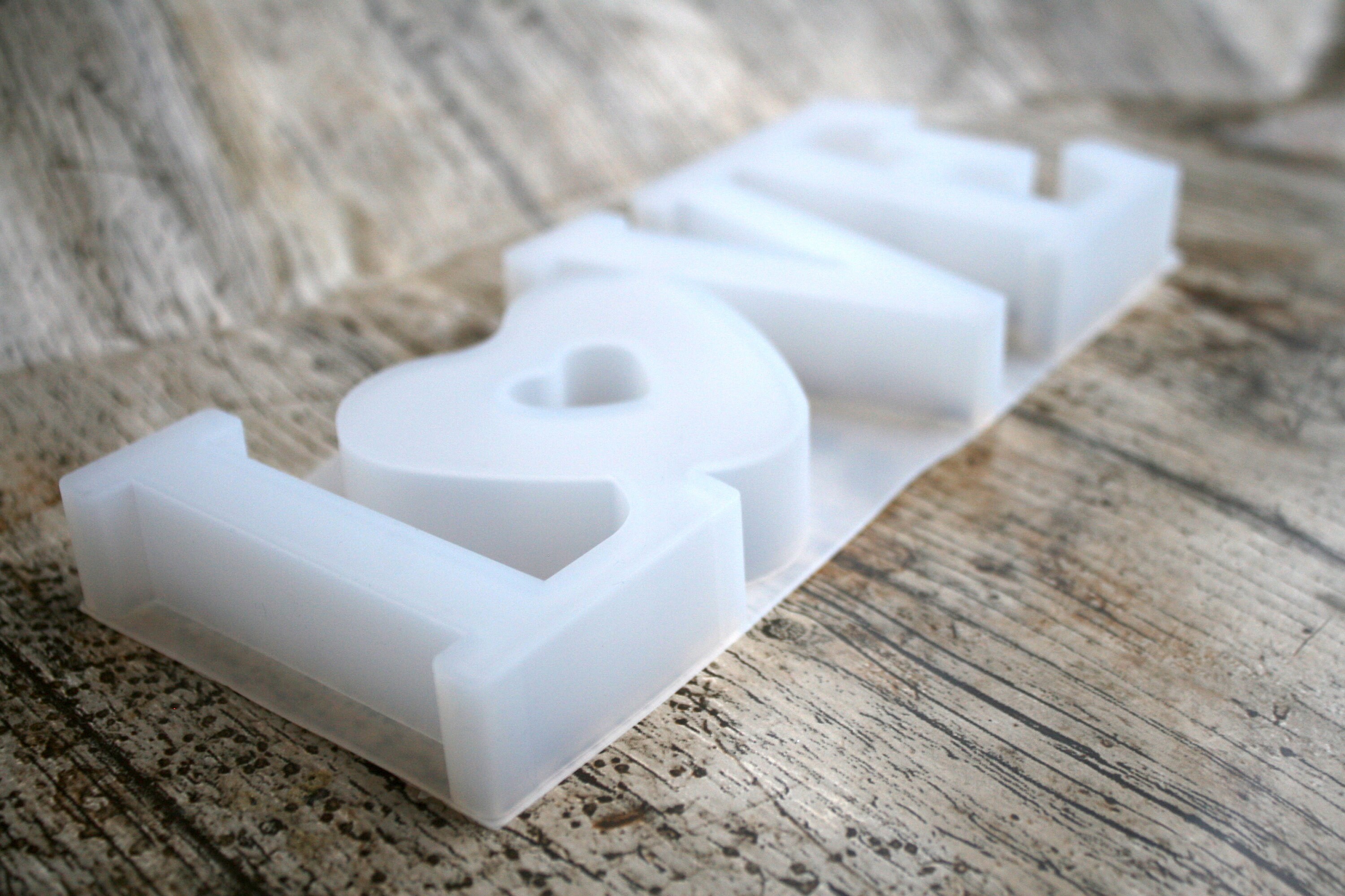 Resin Silicone Love Heart Mould, Love, Resin Mold, Mold, Silicone Mold ...
