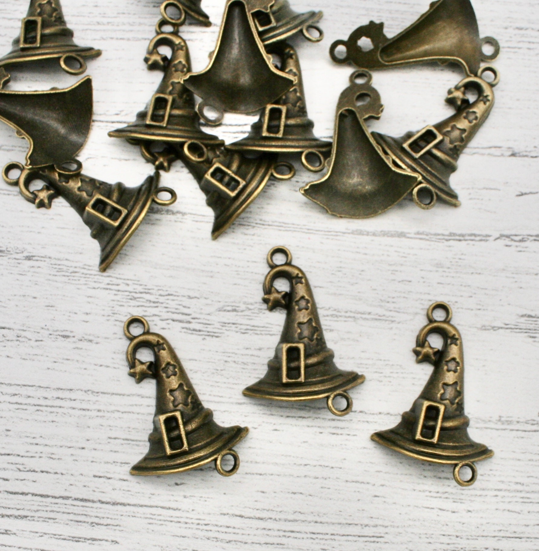 2 x Magic Hat Charms Jewellery Making Craft Supplies Wizard | Etsy