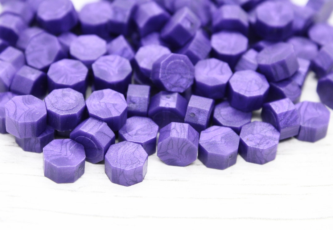 20 Deep Purple Pearlescent Wax Beads for Metal Wax Stamp Wax - Etsy