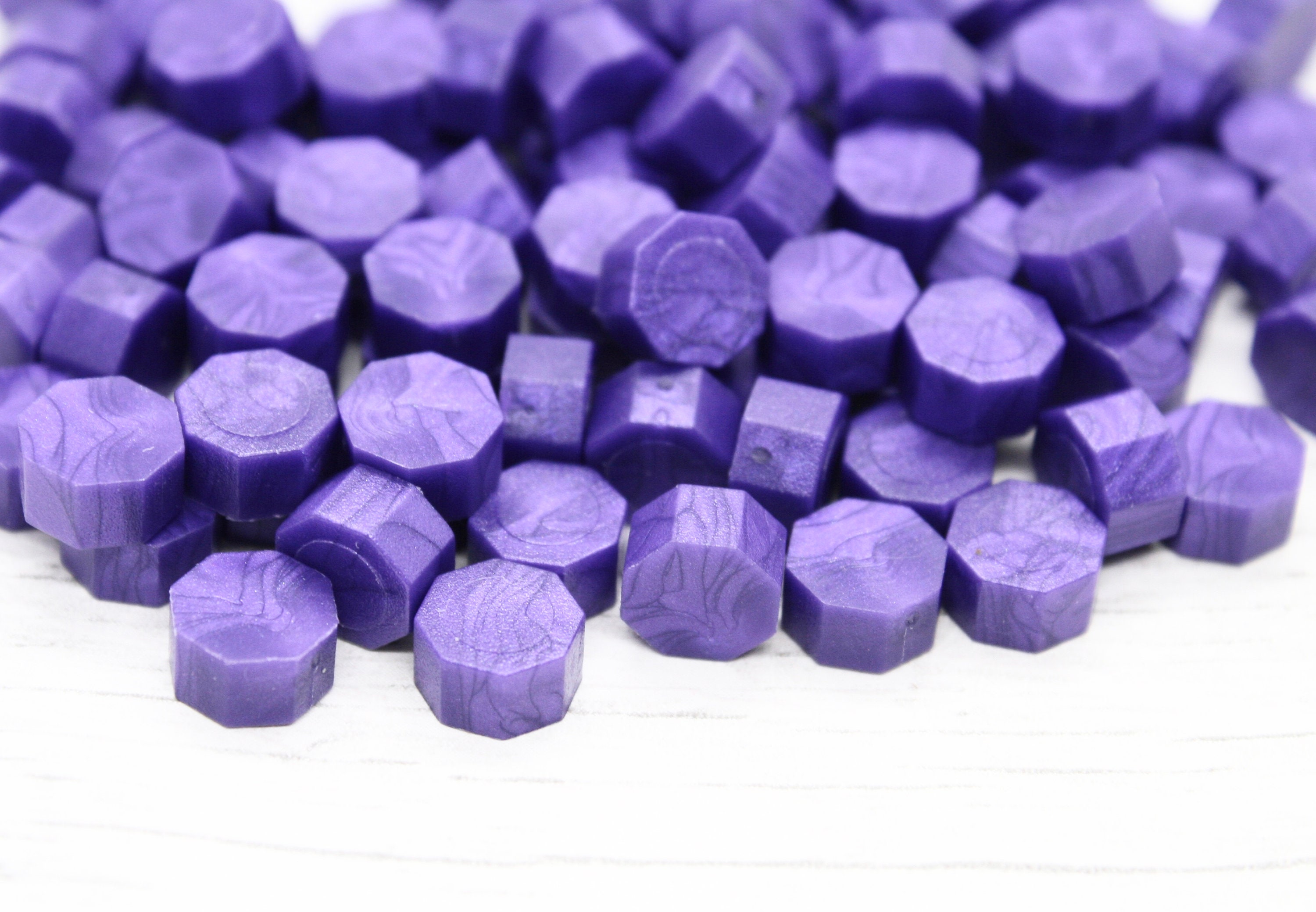 20 Deep Purple Pearlescent Wax Beads for Metal Wax Stamp Wax - Etsy