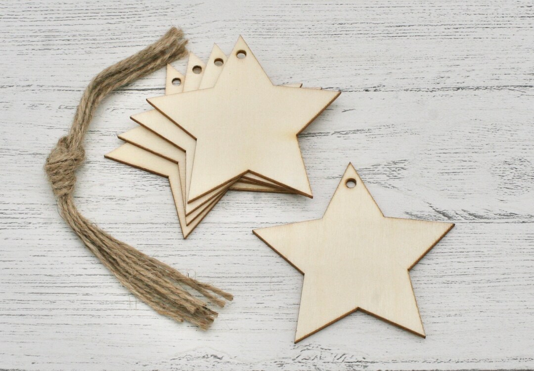 5 X Laser Cut Star Decorations, Christmas Crafts, Resin Blanks ...