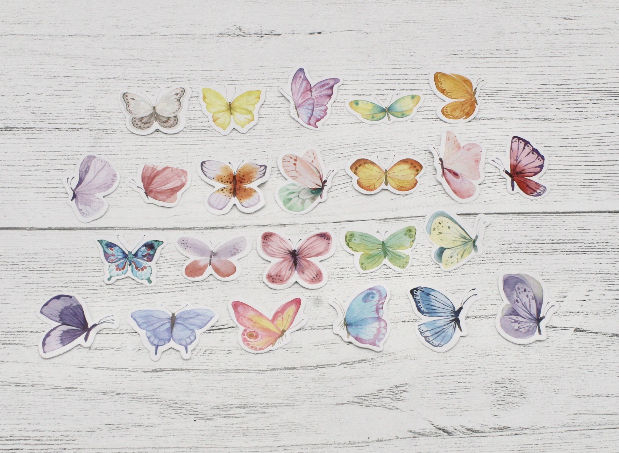 23 X Butterfly Stickers, Butterfly Stickers, Sticker, Stamp, Insect ...