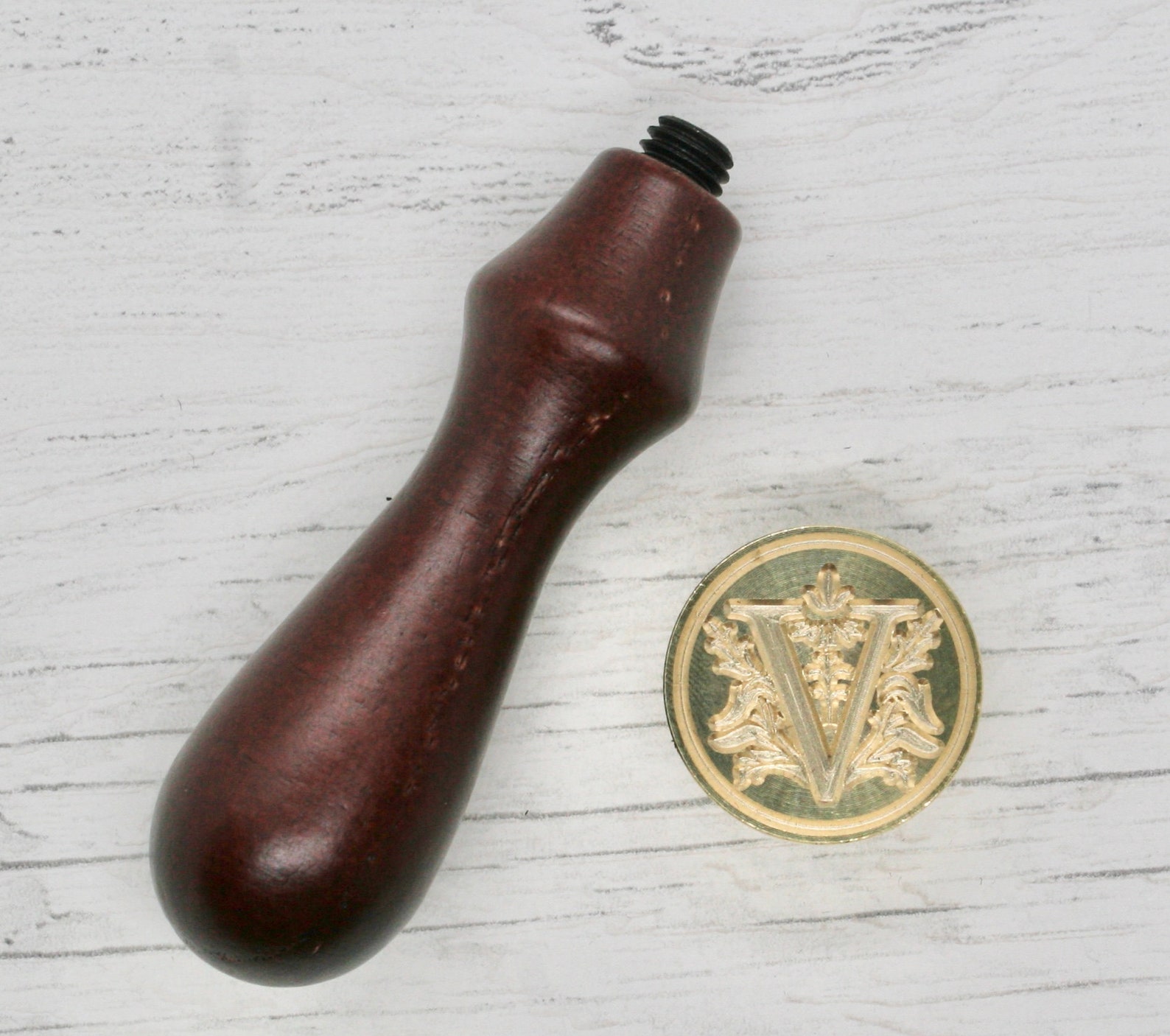Letter V Metal Wax Stamp Head, Wax Seal Head to Attach to Your Handle ...
