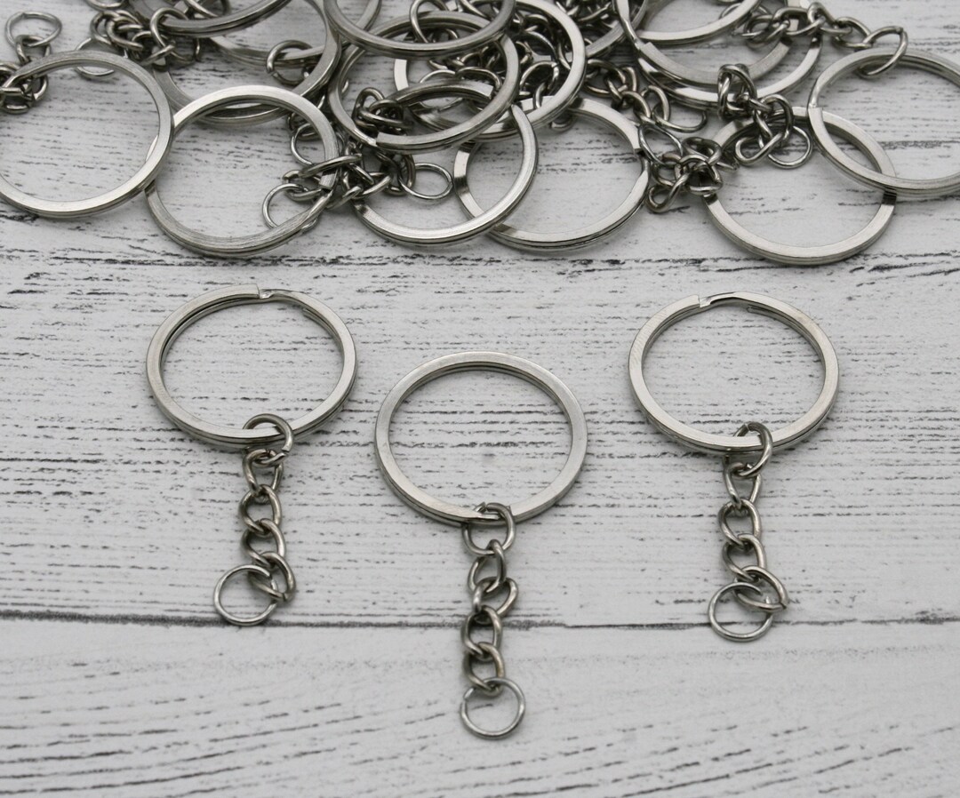 Silver Tone Keyring Chains, Split Rings Keyring, Handbag Ring, Rings ...