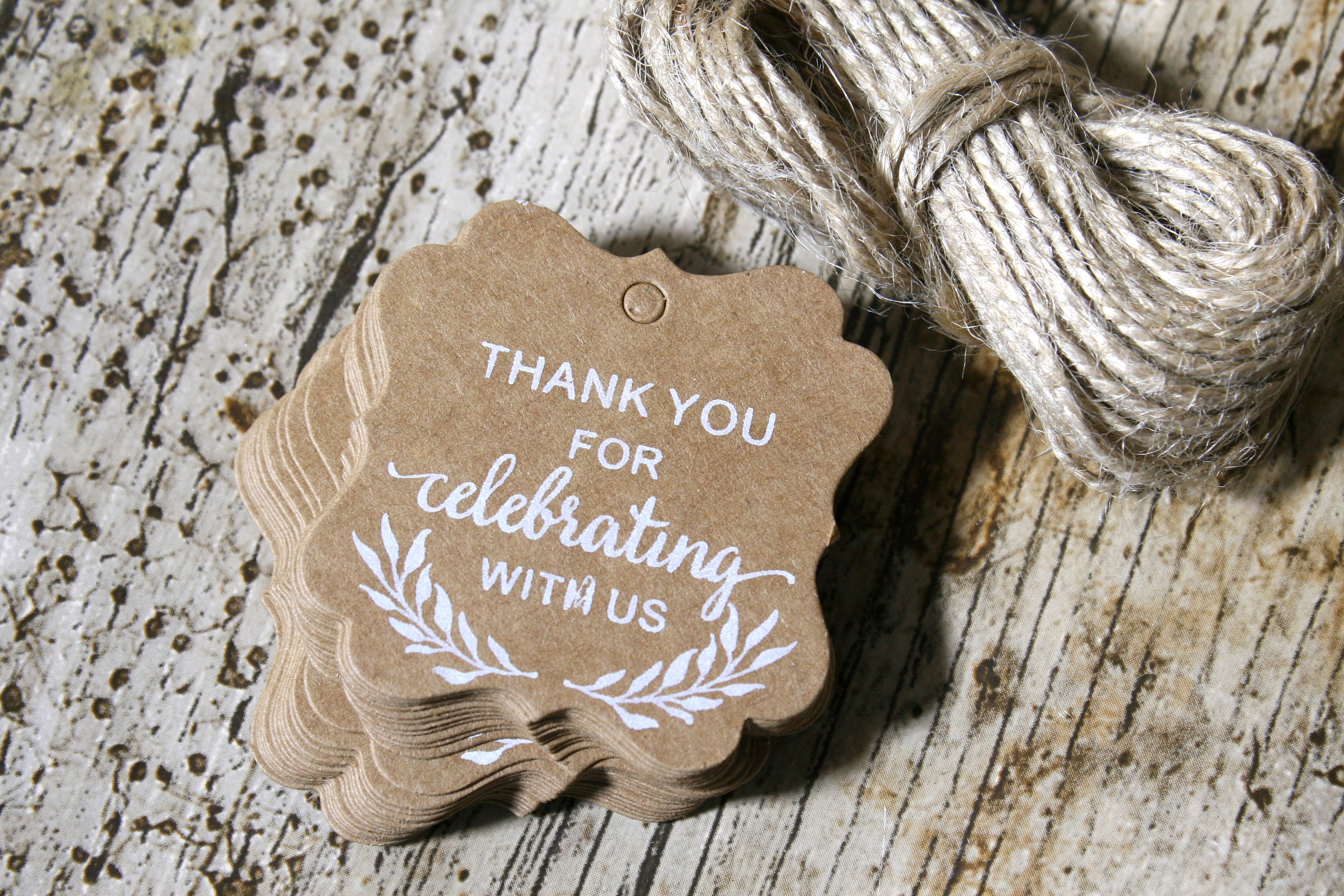 Thank You For Celebrating With Us Gift Tags Wedding Thank | Etsy