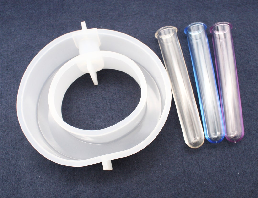 Decorative Test Tube Vase Silicone Mould, Circular Design Vase Mould ...
