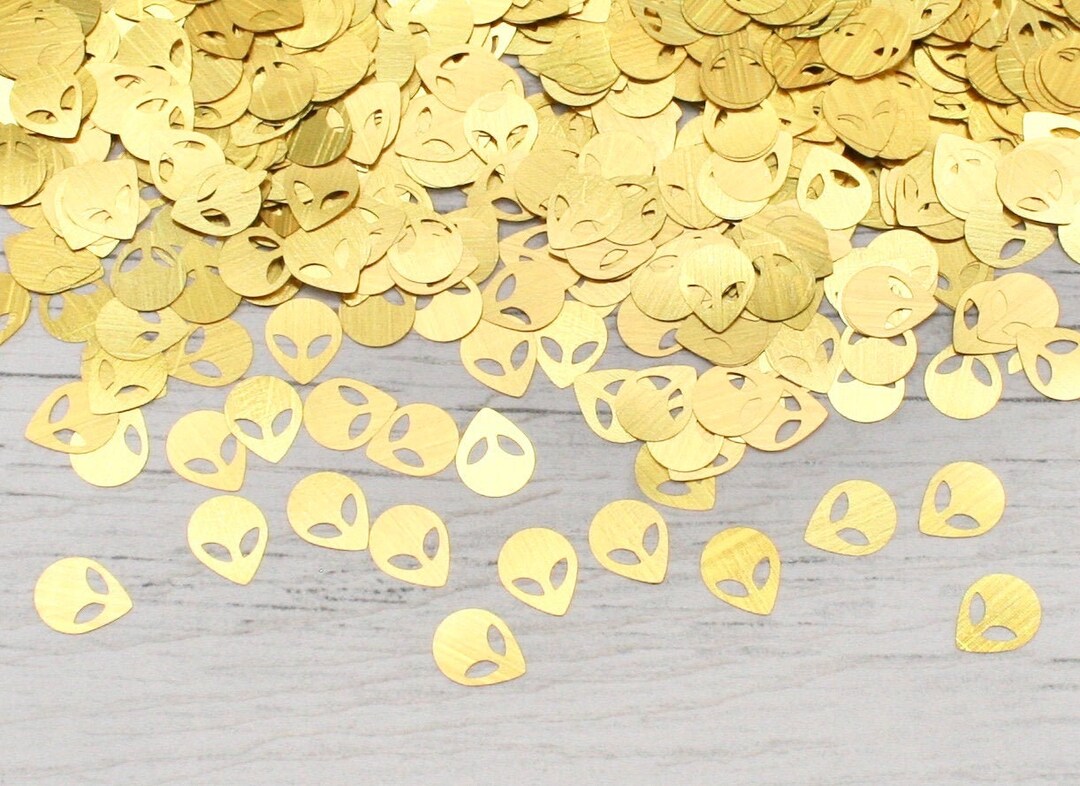 10g Gold Alien Chunky Glitter, Alien Confetti, Resin Arts, Crafting ...