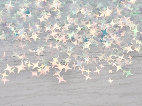 5g Iridescent Clear Tiny Star Chunky Glitter Resin Craft | Etsy