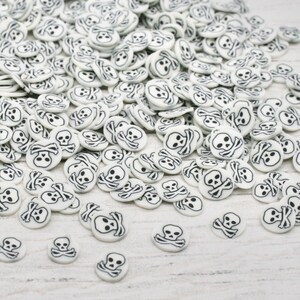 10g Skull and Cross Bones Fimo Slices, Resin Art, Resin Craft Supplies ...