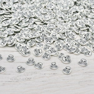 10g Skull and Cross Bones Fimo Slices, Resin Art, Resin Craft Supplies ...