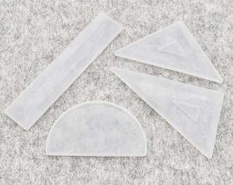 Student Ruler Silicone Mold Triangle Ruler Epoxy Resin Mold 4 Styles ...
