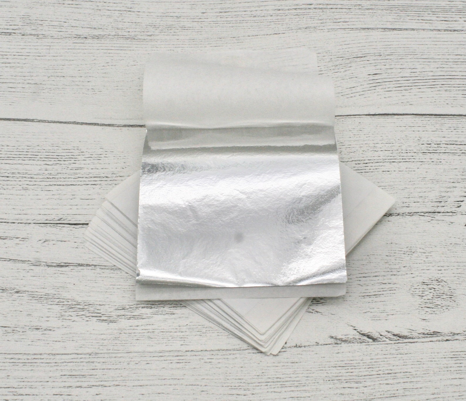 Silver Leaf Foil Paper Sheets for Crafts Resin Scrapbooking | Etsy