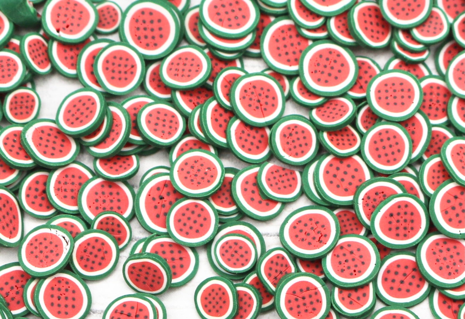 10g Watermelon Slices Polymer Clay Slices, Fruit Clay Slices, Resin ...