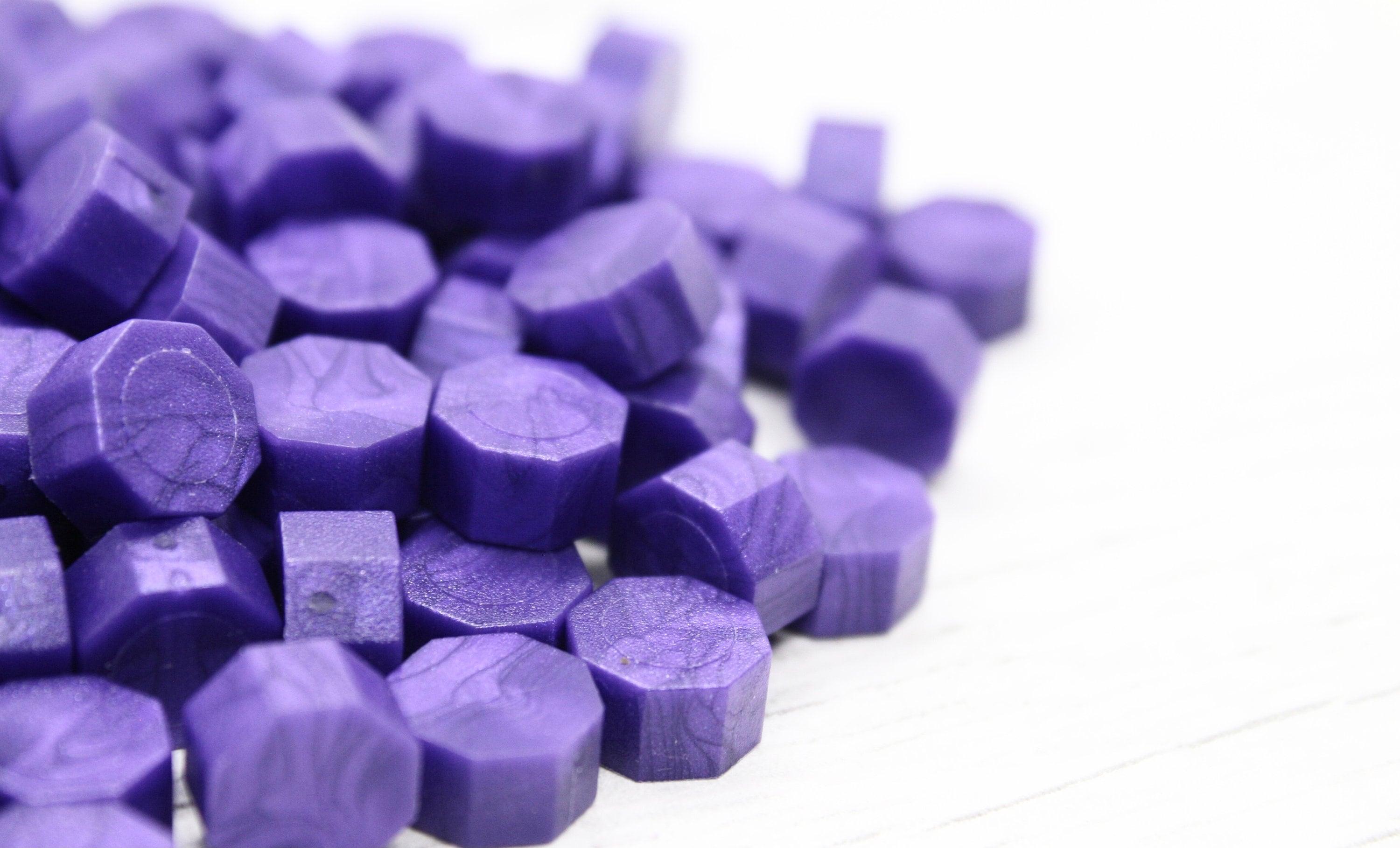 20 Deep Purple Pearlescent Wax Beads for Metal Wax Stamp Wax - Etsy
