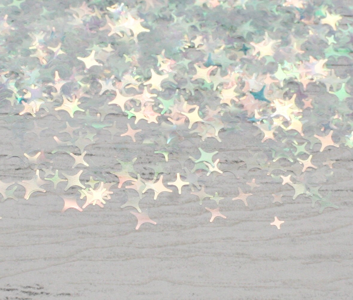 5g Iridescent Clear Tiny Star Chunky Glitter Resin Craft | Etsy