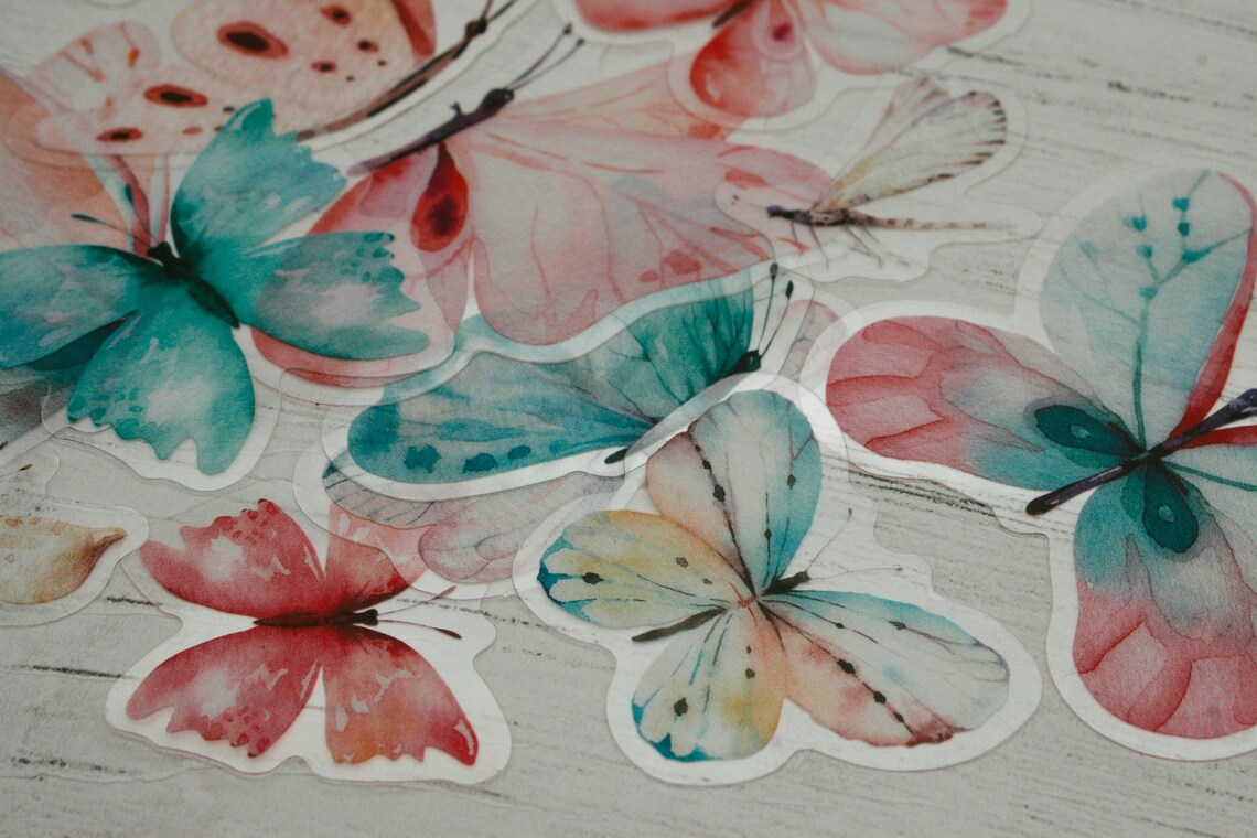 20 Butterfly Decals, Butterflies, Butterfly, Scrapbooking, Resin Decals ...