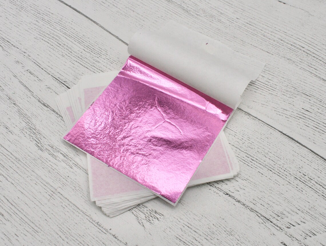 Pink Leaf Foil Paper Sheets for Crafts Resin Scrapbooking - Etsy UK