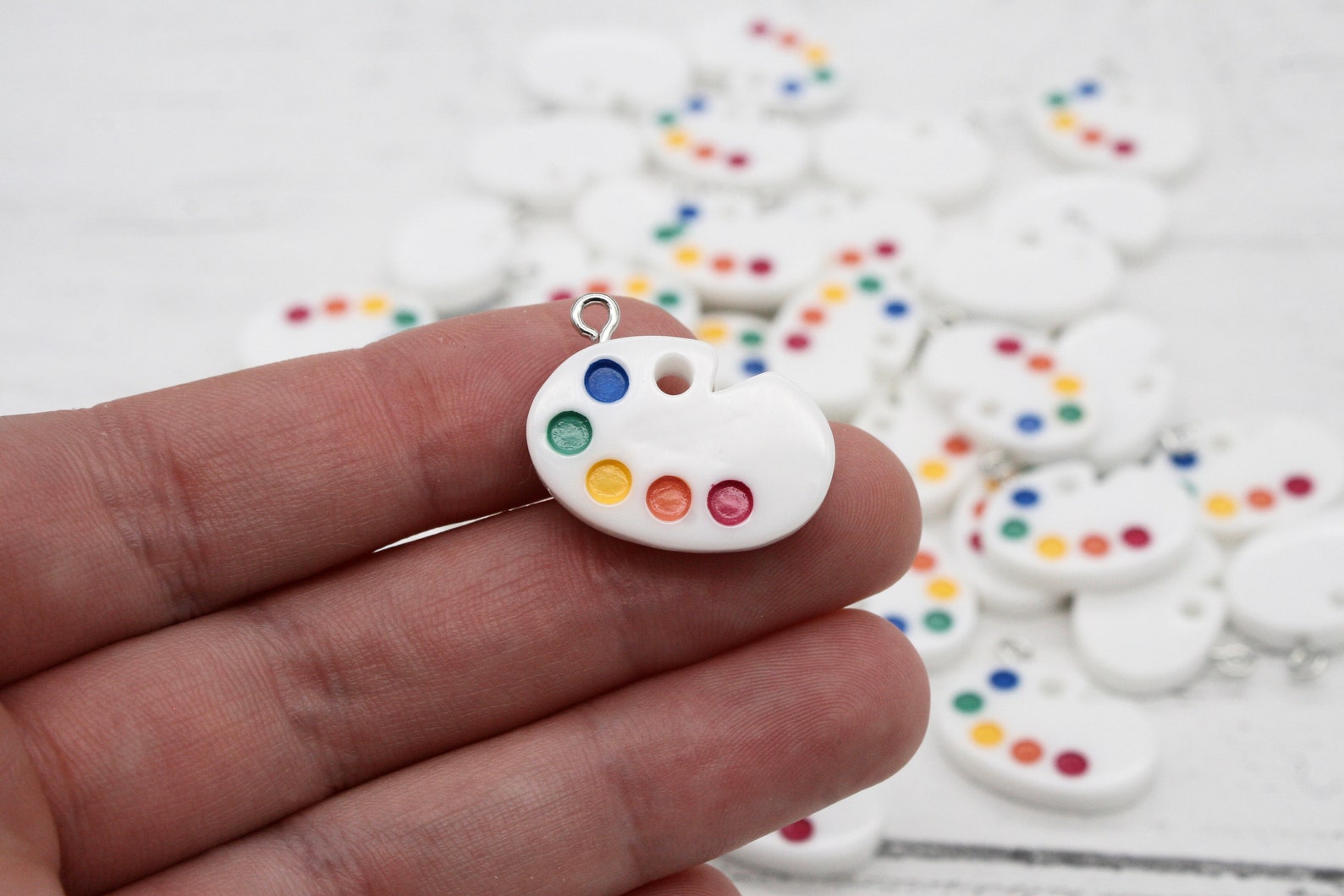 5 X Paint Palette Charm Artist Palette Charm Art Paint - Etsy