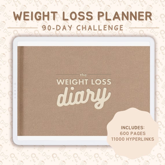 The Weight Loss Diary 90 Day Challenge Digital Ipad Planner - Etsy